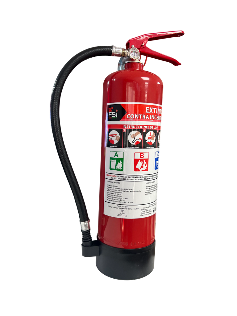 EXTINTOR RECARGABLE FSI ABC DE 10 LBS | FSI | FIRE SECURITY INTERNATIONAL